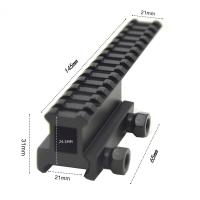 China M4 M16 Picatinny Rail Weaver Base and Rings 21-21mm Aluminum Alloy 145mm for sale