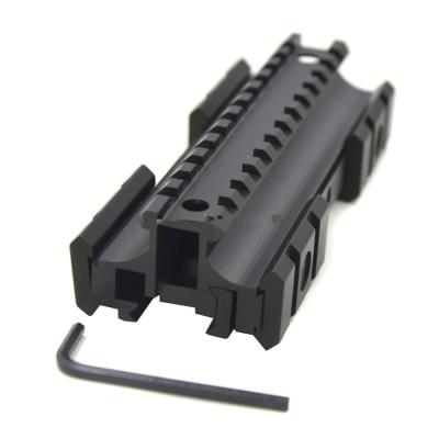 China Aluminum Alloy Tactical Picatinny Riser Rail 21mm Black Extend Mount for MP5 G3 133mm for sale