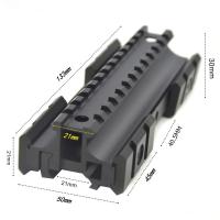 China Aluminum Alloy Tactical Picatinny Riser Rail 21mm Black Extend Mount for MP5 G3 133mm for sale