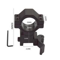 China KC05 Quick Release Weaver Scope Rings Mounts 21mm Height 25-30mm Ring T7075 Aluminum for sale