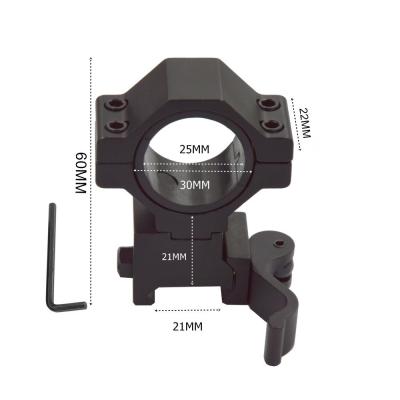 China KC05 Quick Release Weaver Scope Rings Mounts 21mm Height 25-30mm Ring T7075 Aluminum for sale