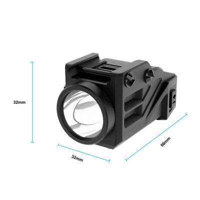 China Compact Handgun Rechargeable Tactical Led Flashlight 550lm Aircraft Grade for sale