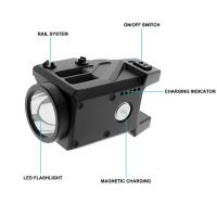 China Compact Handgun Rechargeable Tactical Led Flashlight 550lm Aircraft Grade for sale