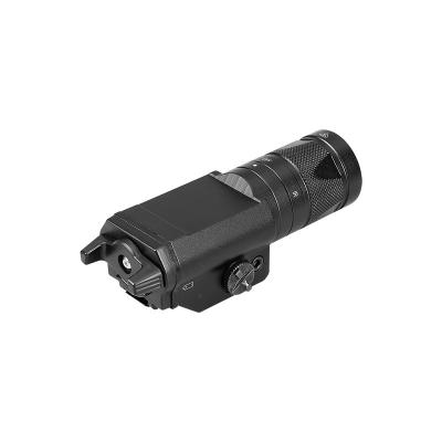 China Compact Rechargeable Pistol Mounted LED 300 Lumens Tactical Flashlight with Green Laser for 20mm Weaver Rail for sale