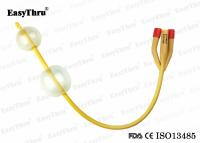 China Nontoxic Latex Foley Balloon Catheter Silicone Coated 30ml 50ml Indwelling for sale