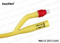 China Disposable Latex Foley Catheter Two Way Fr20 Balloon Capacity 30-50ml Yellow Color Code for sale