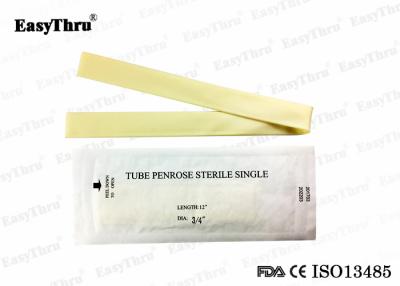 China Natural Latex Penrose Surgical Drain Tube 1/4 to 1 Inch 450mm Length for Wound Drainage for sale