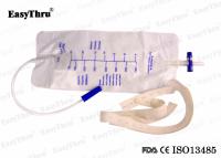 China 750ml PVC Disposable Urine Leg Bag with Cross Valve and Elastic Bandage for sale