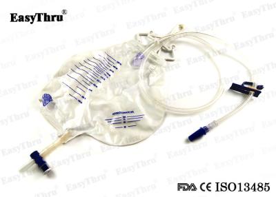 China Medical Disposable Urine Bag PVC 2000ml Anti Reflux Valve Drainage for sale