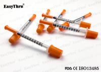 China Portable Insulin Disposable Injection Syringe Multipurpose Smooth Action for sale