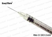 China Portable Insulin Disposable Injection Syringe Multipurpose Smooth Action for sale