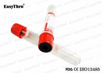 China Medical Vacuum Blood Sample Collection Tubes Red Cap 2ml-10ml Volume for sale