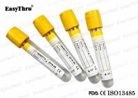 China Yellow Vacuum Blood Collection Tubes 13x75mm PET Glass 2ml to 8.5ml Serum Separation for sale