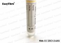 China Yellow Vacuum Blood Collection Tubes 13x75mm PET Glass 2ml to 8.5ml Serum Separation for sale
