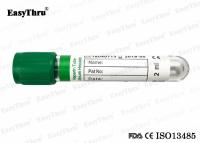 China PET Glass Lithium Heparin Vacuum Blood Collection Tubes 2ml to 10ml Green Cap for sale