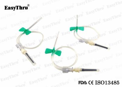 China Disposable 21 Gauge Butterfly Needle Blood Collection Set with Safety Rubber Cap for sale