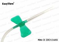 China Disposable 21 Gauge Butterfly Needle Blood Collection Set with Safety Rubber Cap for sale