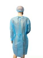 China Disposable SMS Surgical Isolation Gown 25-70g Blue Waterproof Protective Suit for sale