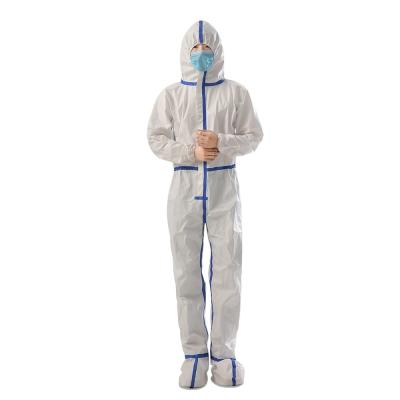 China Medical Disposable Protective Suit Hooded Conjoined Waterproof Anti-Static 5000000 Pcs per Month for sale