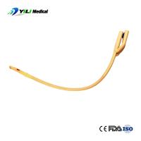 China Latex Foley Catheter Silicone Coated Three Way Adult Size Fr16 to Fr26 30ml for sale