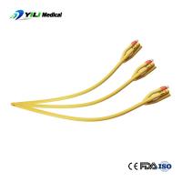 China Latex Foley Catheter Silicone Coated Three Way Adult Size Fr16 to Fr26 30ml for sale