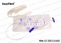 China 750ml PVC Disposable Urine Leg Bag with Cross Valve and Elastic Bandage for sale