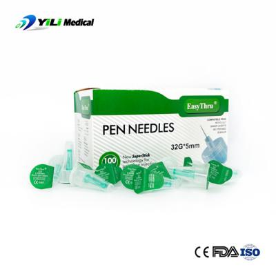 China 4mm Insulin Pen Needle 29G to 33G 100 per Box Disposable Diabetes Care Stainless Steel for sale
