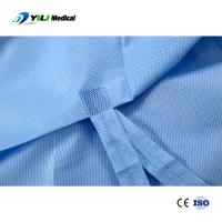 China Disposable SMS Surgical Isolation Gown 25-70g Blue Waterproof Protective Suit for sale
