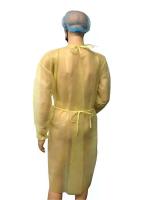 China Knitted Cuff Protective Isolation Gown Waterproof Elastic Disposable for sale