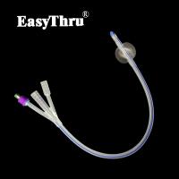 China Medical 3 Way Silicone Foley Catheter Ultra Soft Transparent Fr12-Fr30 for sale