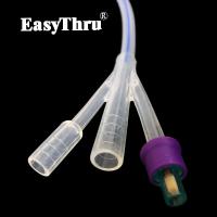 China Medical 3 Way Silicone Foley Catheter Ultra Soft Transparent Fr12-Fr30 for sale