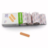 China Medical Adhesive Bandage 100pcs per Box Breathable Flexible Fabric Band Aid for Wound Care for sale
