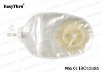China OEM Adhesive Disposable Ostomy Bags Medical Urostomy Bag 200ml 15-45mm Cut for sale
