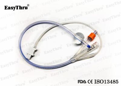 China Medical Grade Silicone 3 Way Foley Catheter with Temperature Sensor 16Fr 30ml for sale