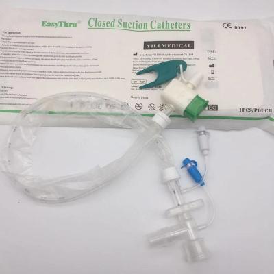 China EasyThru Closed Tracheal Suction System 6Fr Medical Grade PVC 40cm Individual Packaging for sale