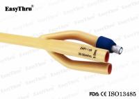 China Dufour Tip Reinforced Latex Foley Catheter 50ml-80ml Balloon 3 Way Silicone Coated for sale