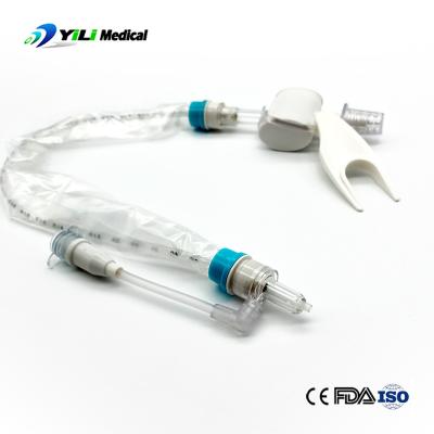 China Medical Grade PVC Closed Suction Catheter 40cm 24h Disposable Endotracheal Tube for sale