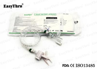 China Medical Grade PVC Closed Suction Catheter 40cm 72H with Endotracheal Tube Connector for sale