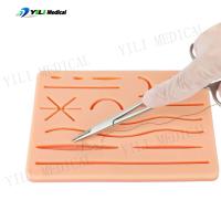 China Student Suture Practice Kit Elastic Silicone Wound Pad For Surgery for sale