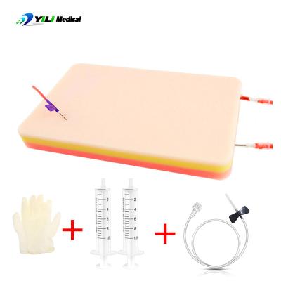 China Silicone Venipuncture Practice Pad Skin Color IV Training Pad for Medical Students Nurse 10ml for sale