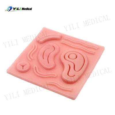 China Silicone Abdominal Suture Pad 14x14x1.5cm Laparoscopic Training Model for Medical Students for sale