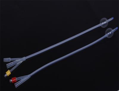 China 40cm Silicone Foley Catheter EO Gas Sterilized 5-30ml urinary Balloon Capacity for sale