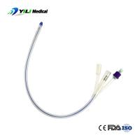China Silicone Foley Catheter 40cm Length Balloon Capacity 5-30ml EO Sterilized Fr6-Fr30 for sale