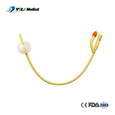 China Latex Foley Urinary Catheter Triple Way 40cm 5-10ml Balloon Capacity CE ISO13485 for sale