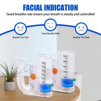 China Volumetric Incentive Spirometer Lung Exercise Device , One Ball Breathing Trainer for sale