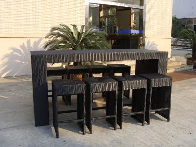China Outdoor Resin Wicker Bar Set for sale