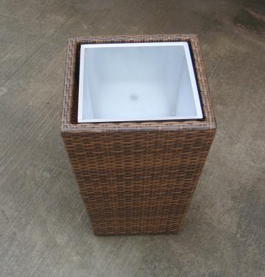 China Hand-Woven Wicker Flower Pot For Outdoor Garden / Greenhouse / Bar for sale