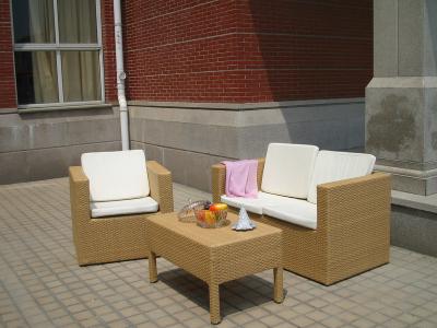 China 3pcs patio cane furniture for sale