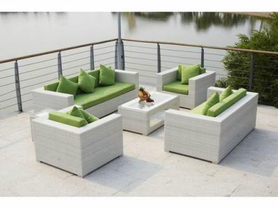 China Customized color PE rattan outdoor sofa set wicker furniture for sale