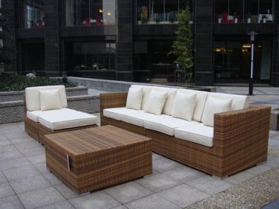 China Indoor / Outdoor Rattan Furniture , Cane Corner Sofa For Meeting Room for sale